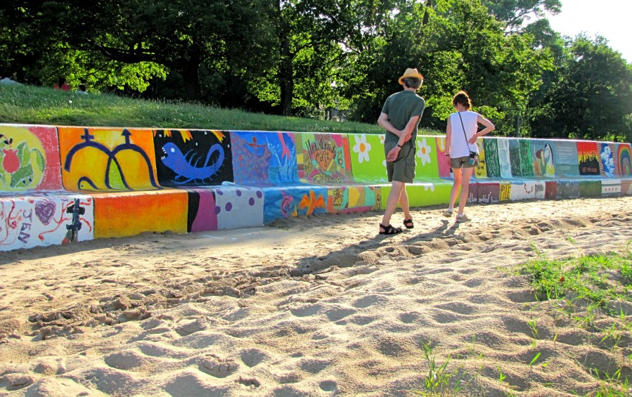 Bench Art in Rogers Park VP2 by Vicki Polin Wall Art