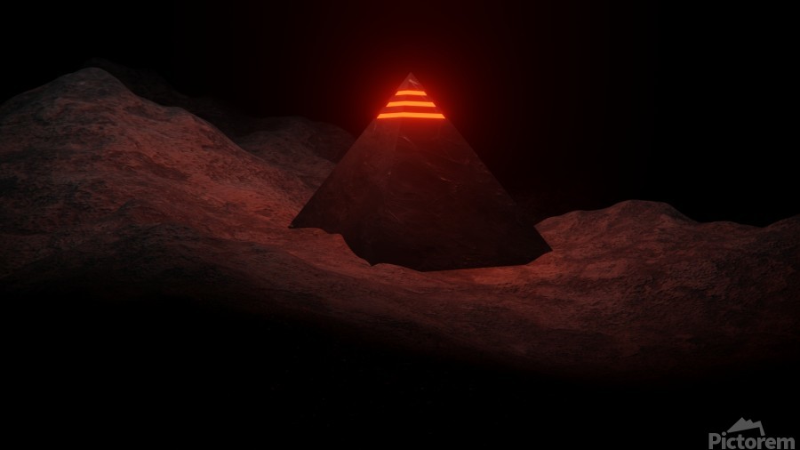 Dark Pyramid by Devil Ish Wall Art