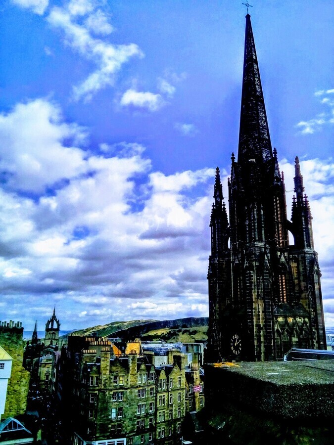 GOTHIC CLOCK TOWER by Nat Wall Art