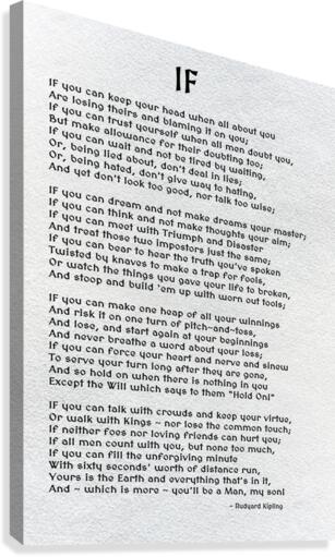 The Poem IF By Rudyard Kipling by HH Photography of Florida Wall Art