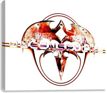 Rusted Tri Ryche w QR logo from KP design by The Ryche Shop Wall Art