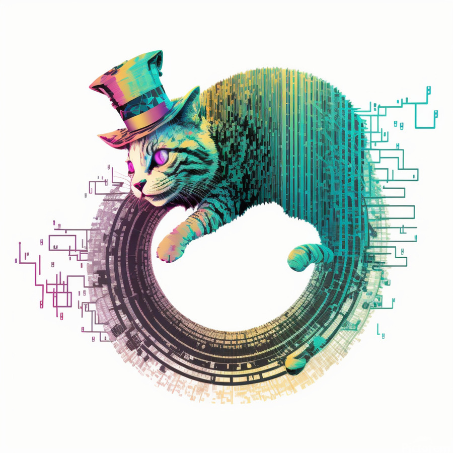 Cheshire mad hatter 3 by cencdesign Wall Art