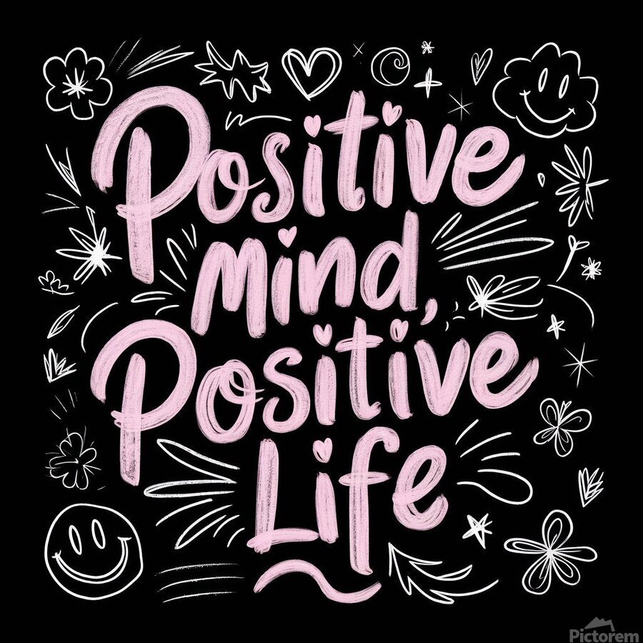 a vibrant and playful hand lettered poster by ArtisanEcho Wall Art