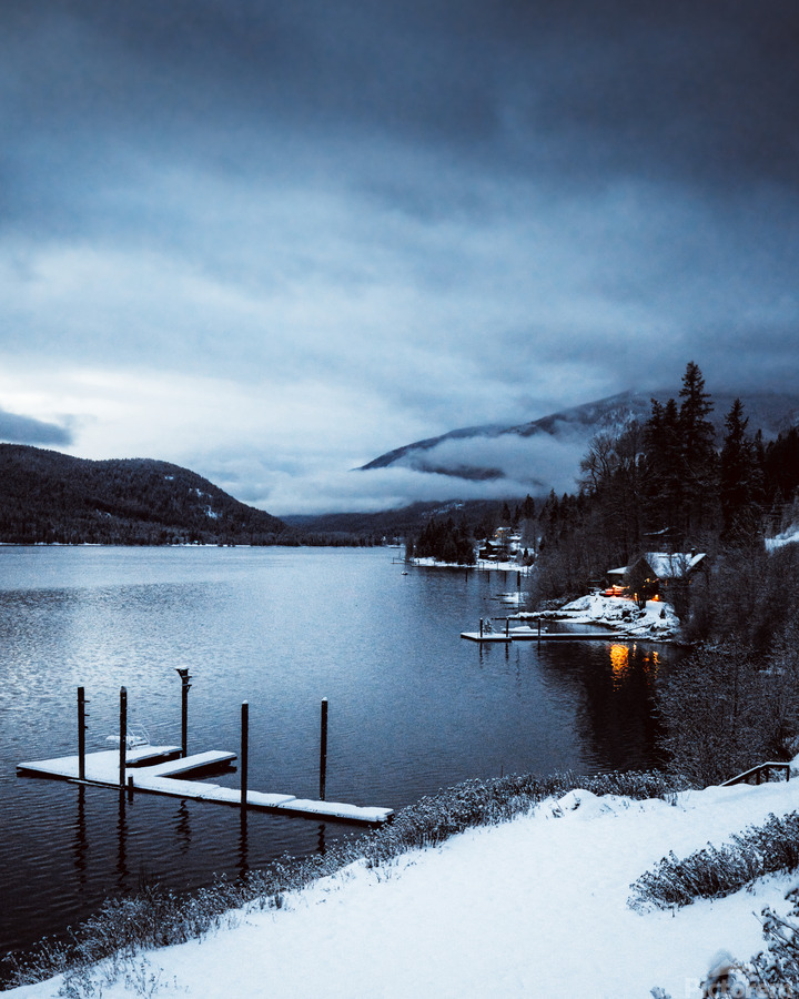 House on Kootenay Lake by Alex Balcer Wall Art