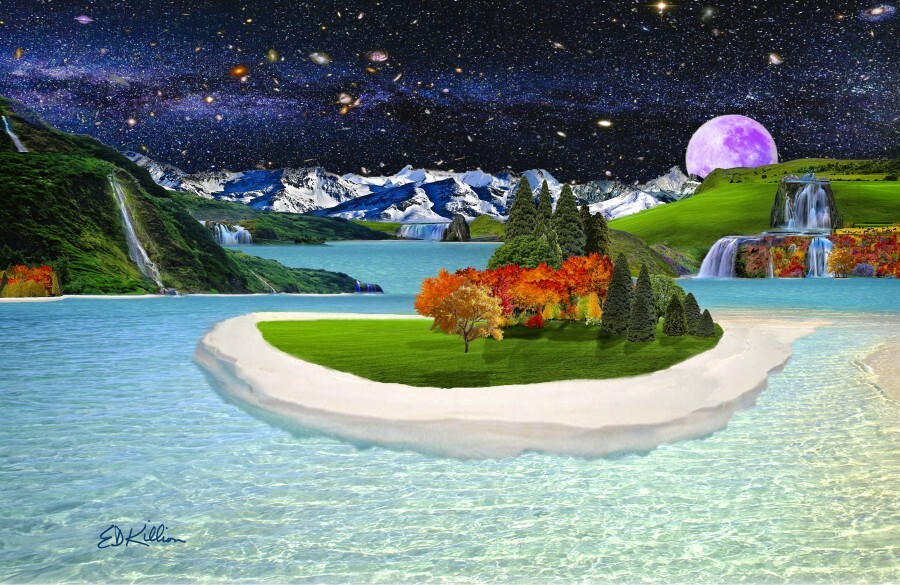 ISLAND NIGHT by E D Killion Wall Art