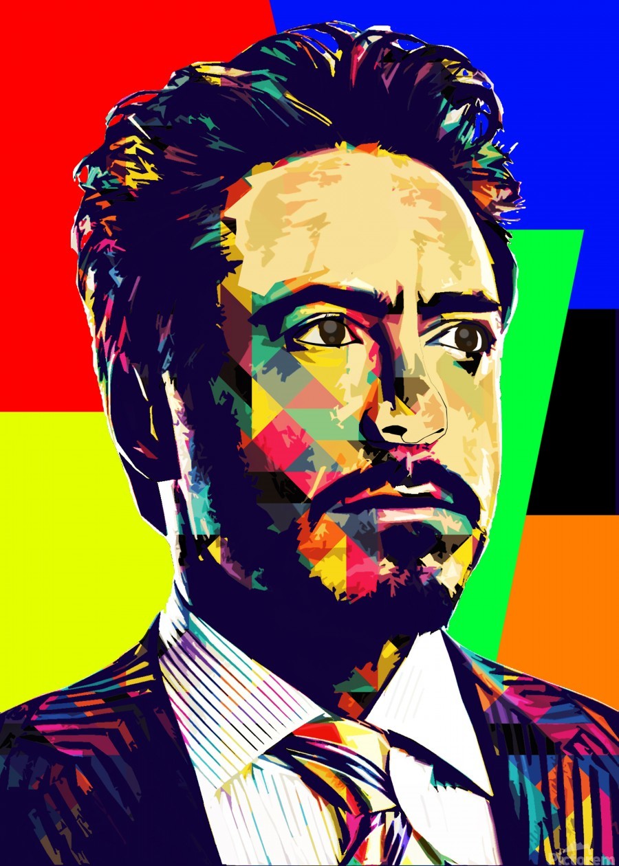 Robert Downey Jr by Hatker Art Store Wall Art