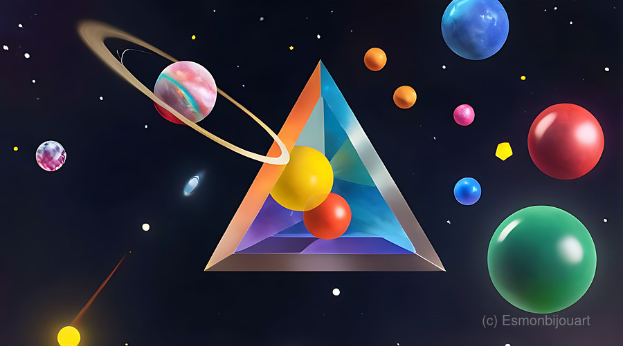 Astro geometry by Esmonbijouart Wall Art