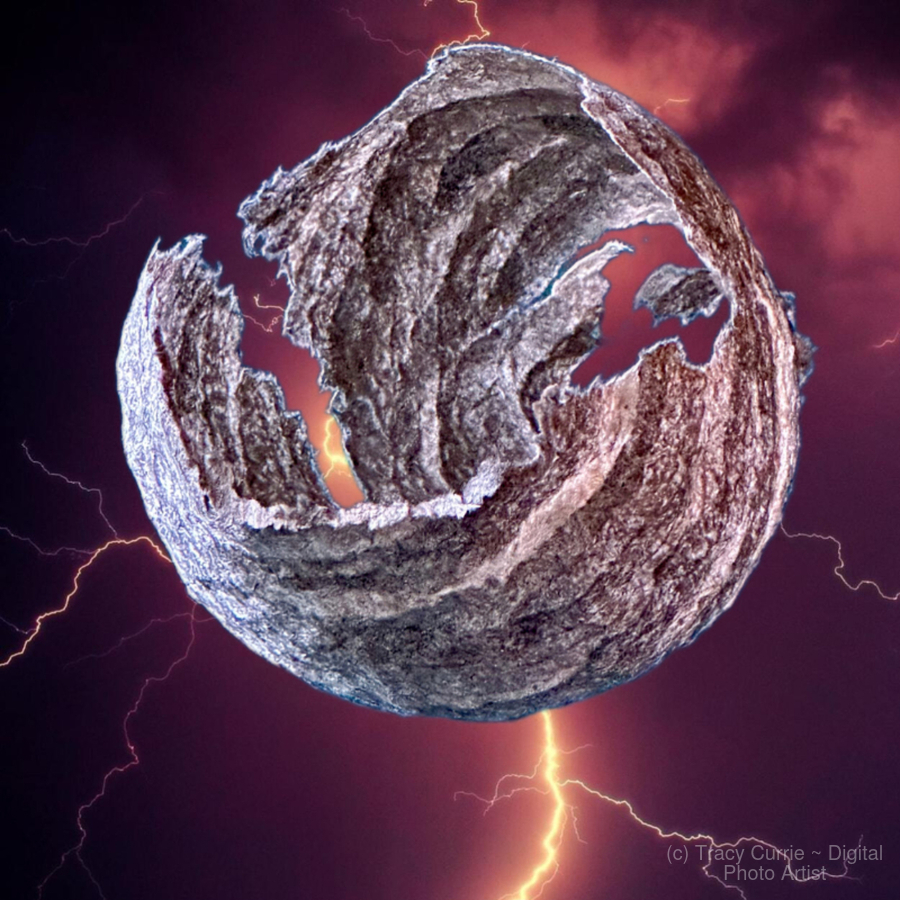 Exploded Planet 1 by Tracy Currie ~ Digital Photo Artist Wall Art