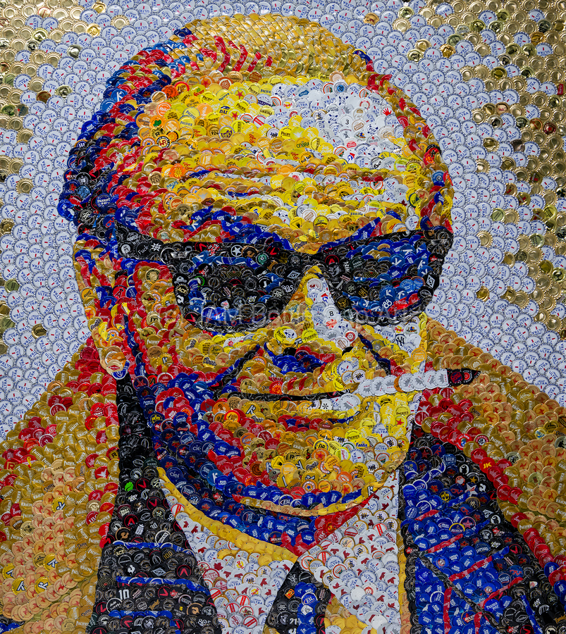 Jack Nicholson II by JAM Bottle Cap Art Wall Art