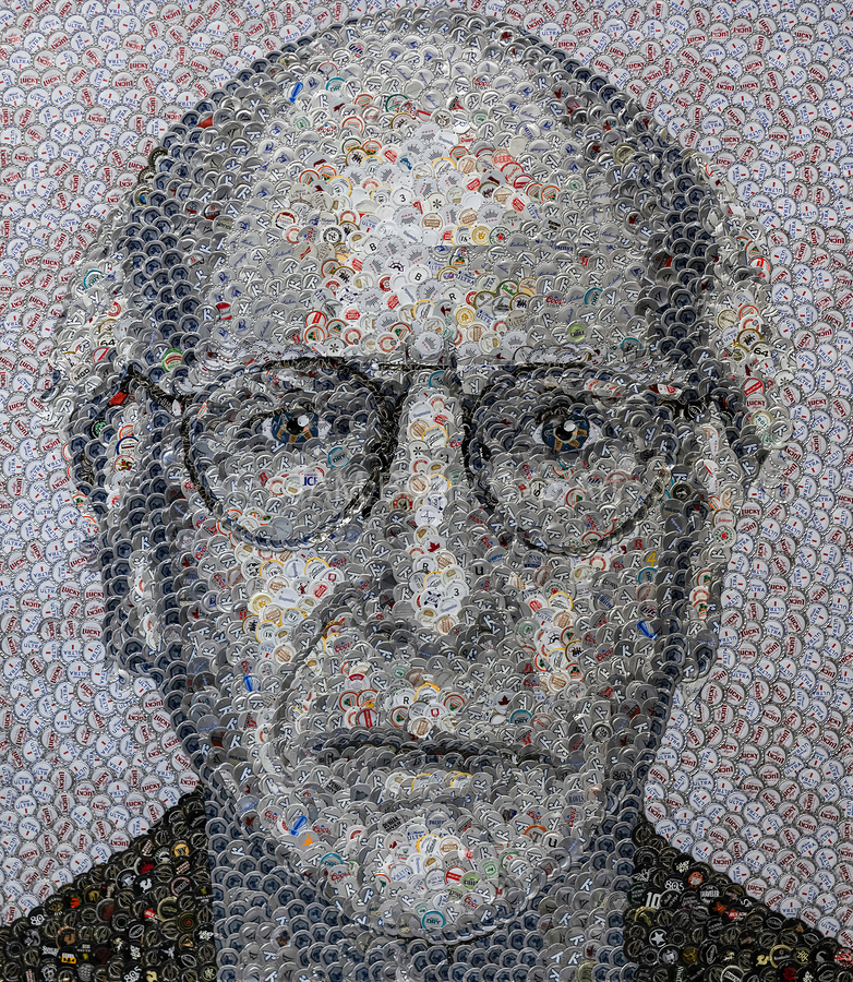 Larry David by JAM Bottle Cap Art Wall Art