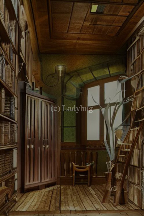 Enchanted Library by Ladybug Wall Art