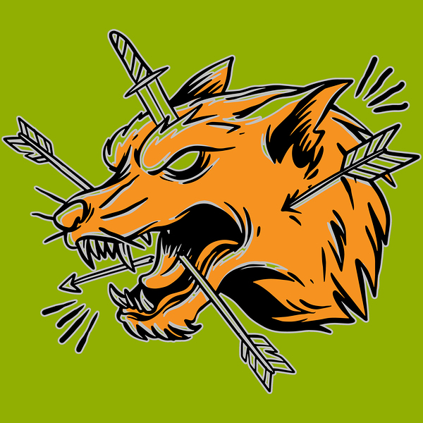 The Wolf hand drawing illustration by Bayu Perkasa Wall Art