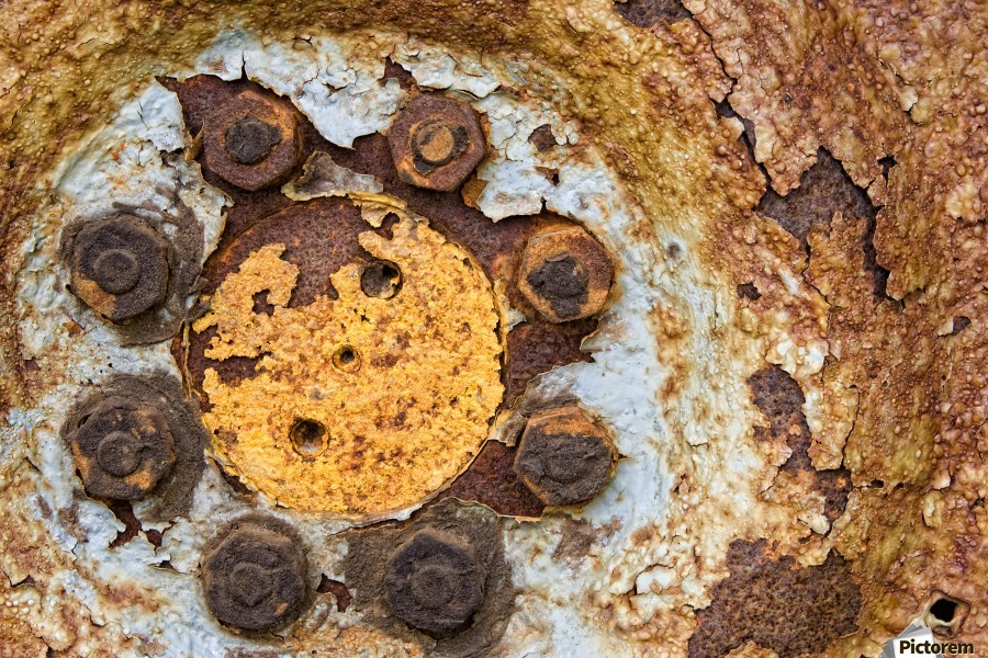 Rusted Wheel With Bolts by PacificStock Wall Art