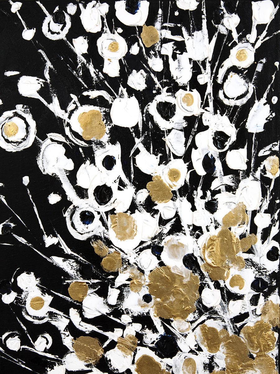 Fluff 2 Of 2, Abstract Flora - 2 Panel Series (Oil Painting). by ...