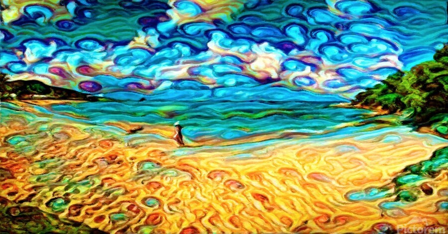 Women In The Beach by George Bloise Wall Art