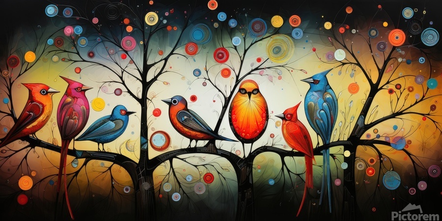 Bird Maze Art by George Bloise Wall Art