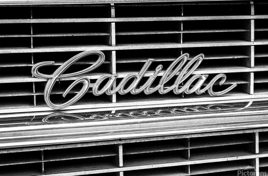 Cadillac Silver Sign 1955 by George Bloise Wall Art