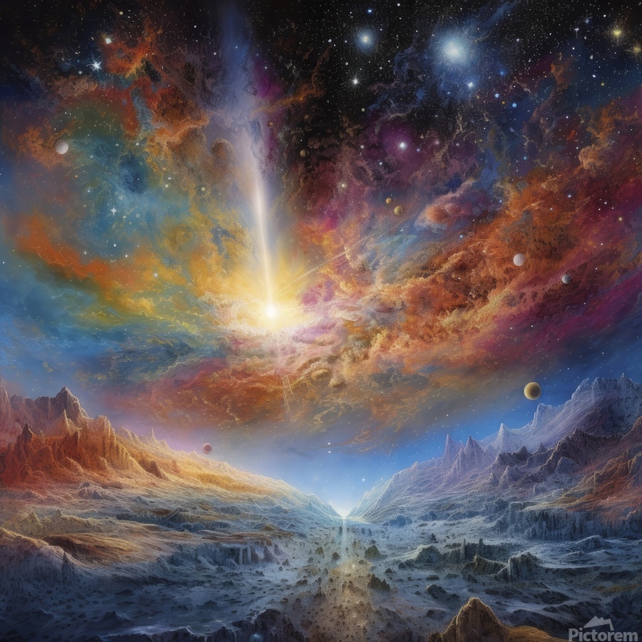 planet and universe by George Bloise Wall Art