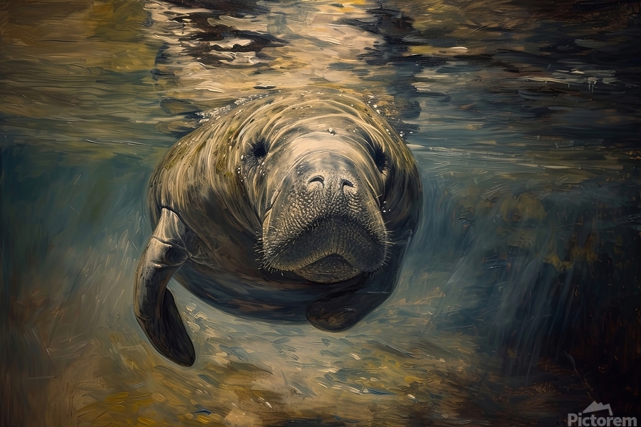 sea cow by George Bloise Wall Art