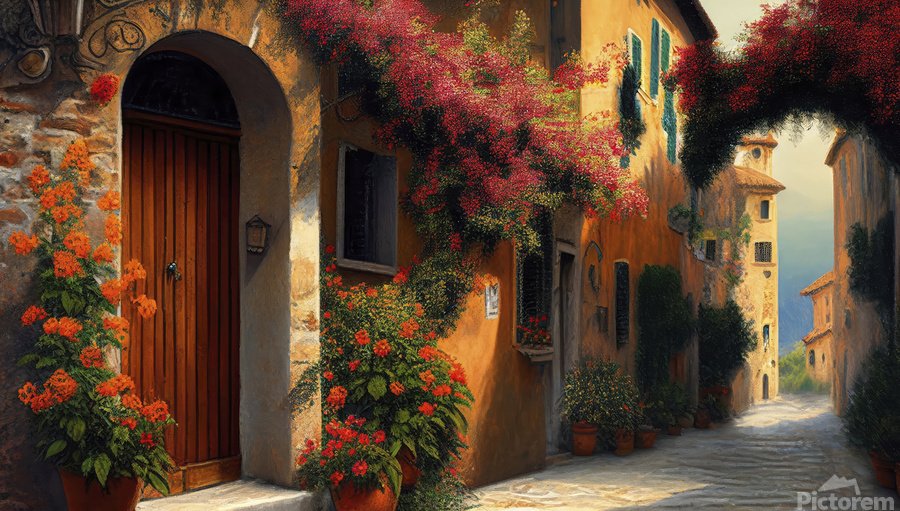 street in italy by George Bloise Wall Art