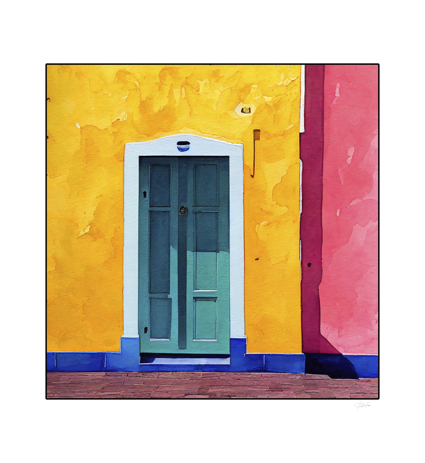 typical door of San Juan by George Bloise Wall Art