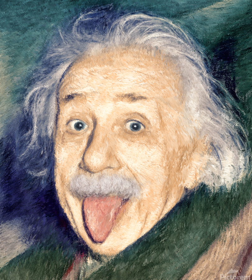 Albert Einstein impressionist by Morrison Wall Art