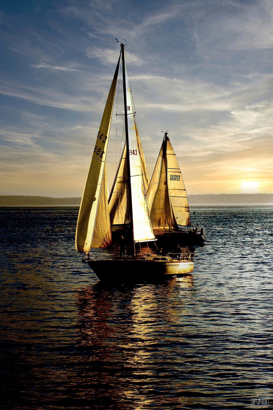 Golden Hour Seattle Washington by Fred J Bivetto Wall Art