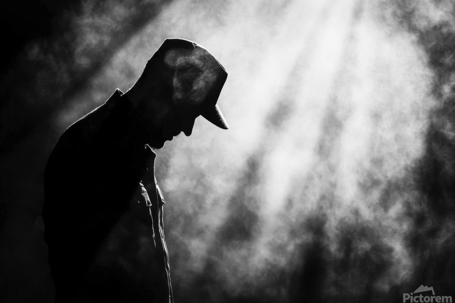 Silent Reflection - A Veterans Silhouette by Matthias Hauser Wall Art