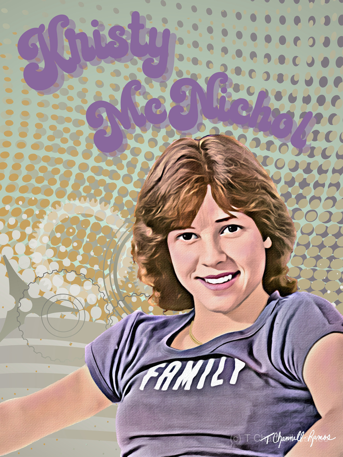 Kristy McNichol Portrait Print by T Channell Ramos Wall Art