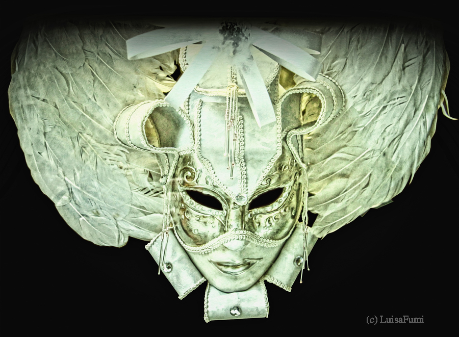 Silver Renaissance Venetian mask by LuisaFumi Wall Art