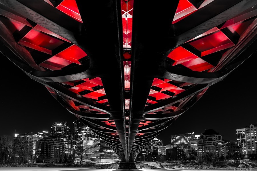 Peace Bridge Black by Santo Jin Photography Wall Art