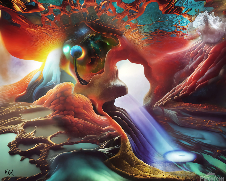 Primordial Illumination by ShivaFooL Wall Art
