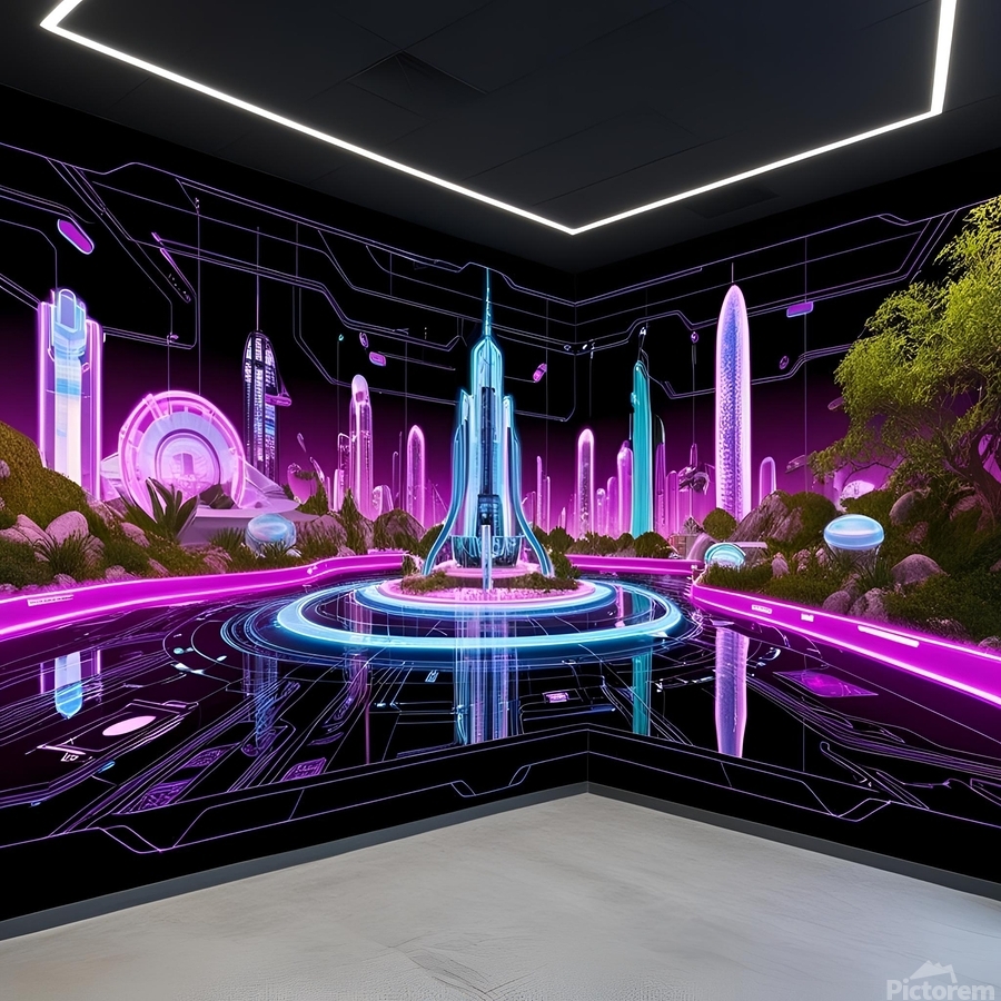 Interactive Virtual Reality VR Mural by el mehdi agriba Wall Art