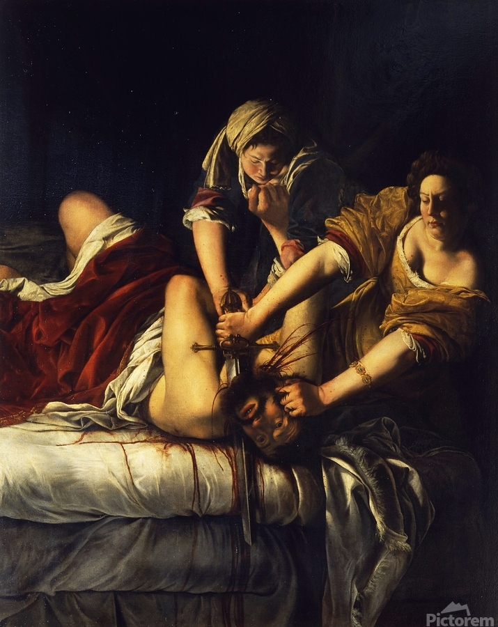 Artemisia Gentileschi - Judith Beheading Holofernes by Wirla Wall Art