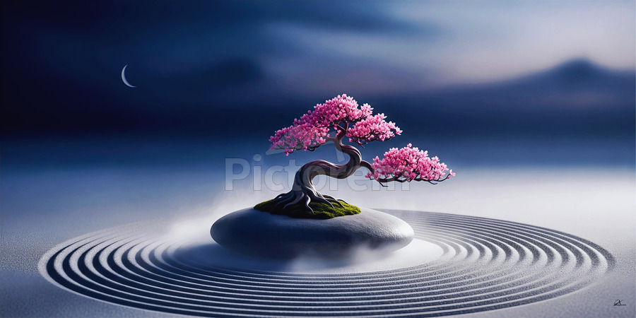 QX Zen View: Sakura In Moonlight A Mysterious Balance | Limited Edition ...