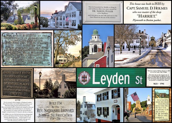 Leyden Street Plymouth MA by Photography by Janice Drew Wall Art