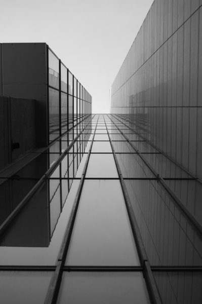greyscale roof modern building with glass windows sunlight by GrapyArt ...