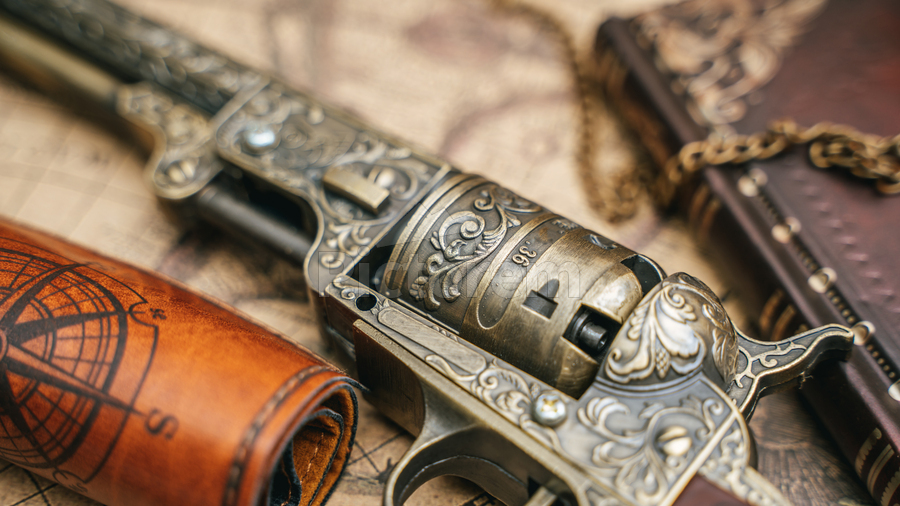 antique firearm gun by GrapyArt Wall Art