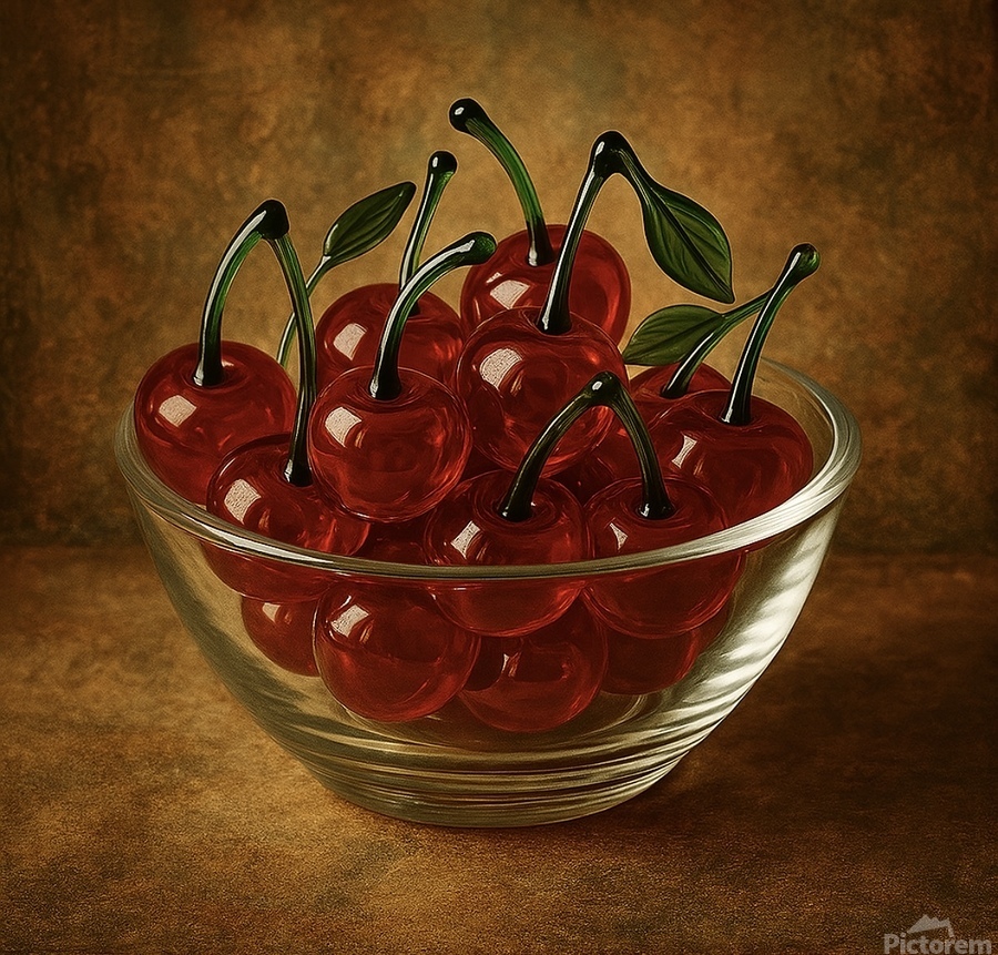 Glass Cherries by CreativeMuse Wall Art