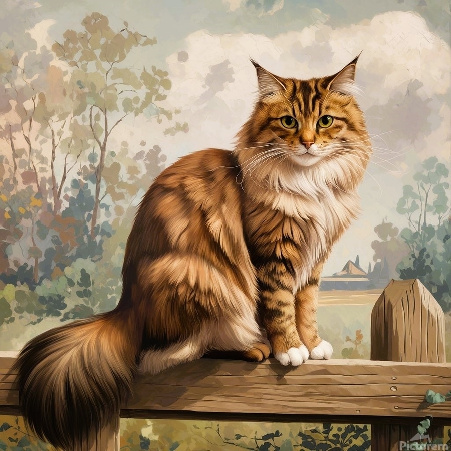 portrait cat hq by Artiste Wall Art