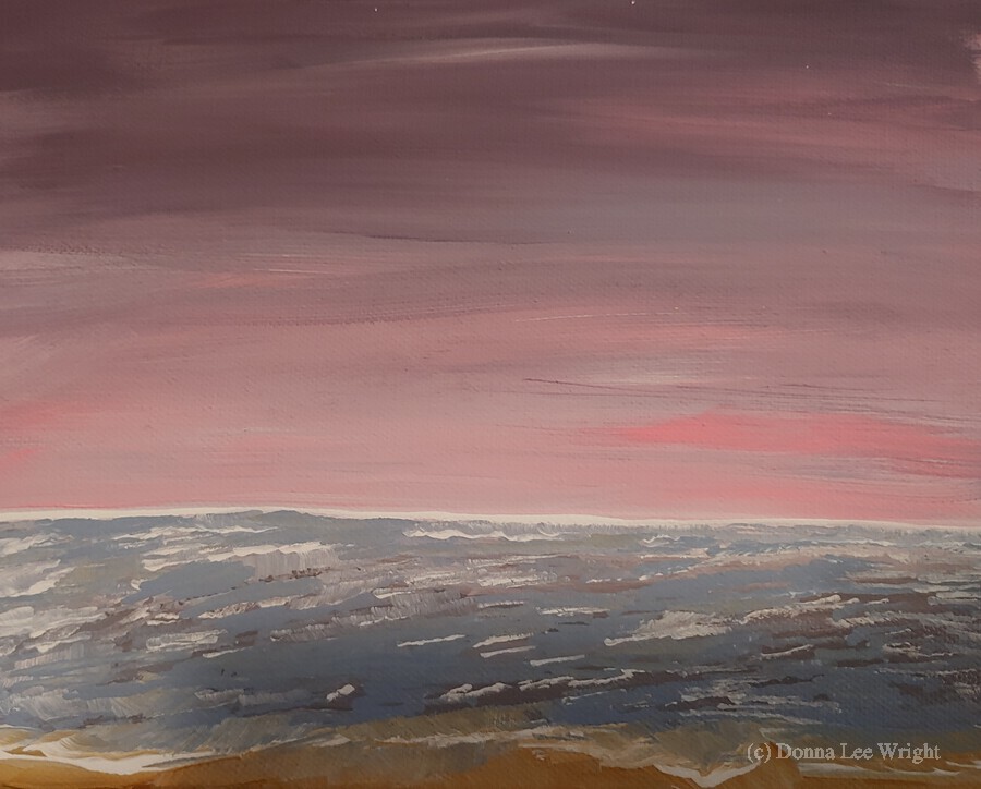 Pink Horizon by Donna Lee Wright Wall Art