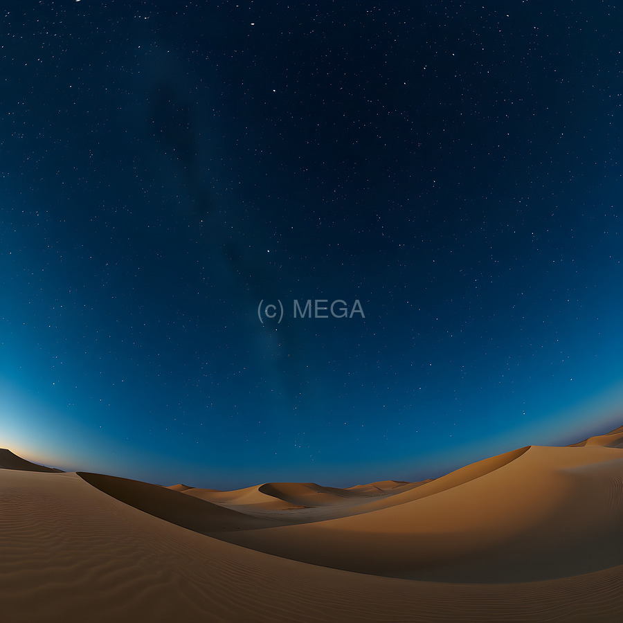 Starry Night Over Desert Dunes: Milky Way Above Sandy Landscape by MEGA ...