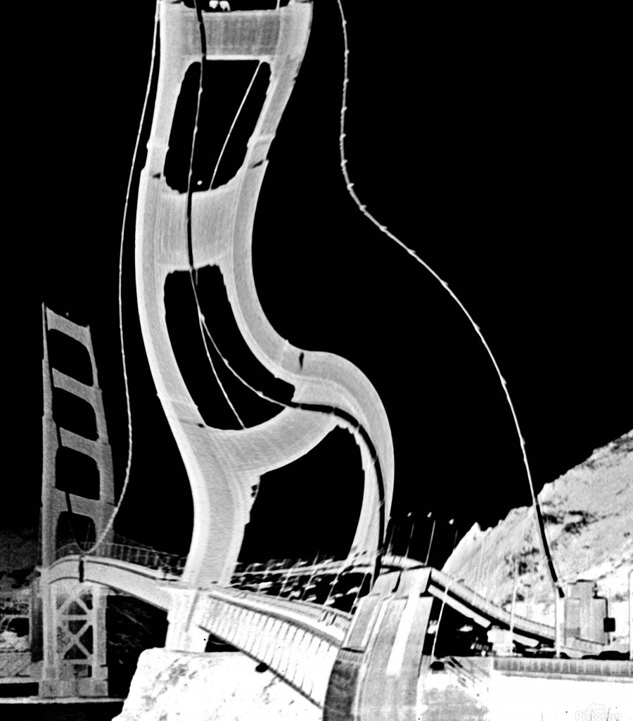 The Shaky Golden Gate Bridge In Black & White by ImagesAsArt By John ...