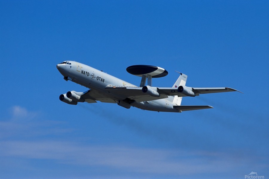 E-3 Sentry AWACS aircraft. by StocktrekImages Wall Art