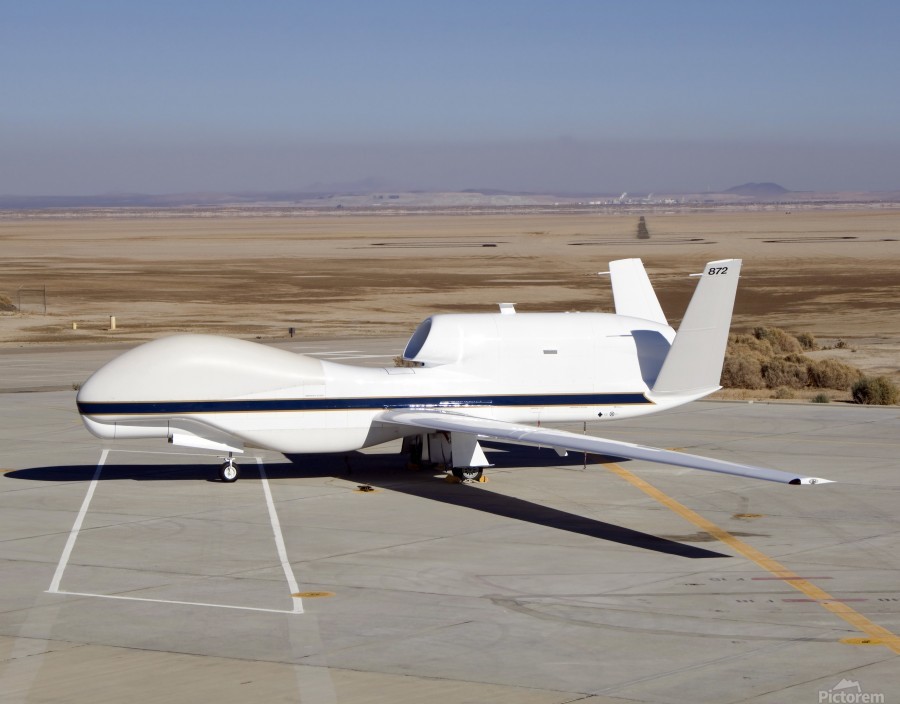 The Global Hawk unmanned aircraft. by StocktrekImages Wall Art