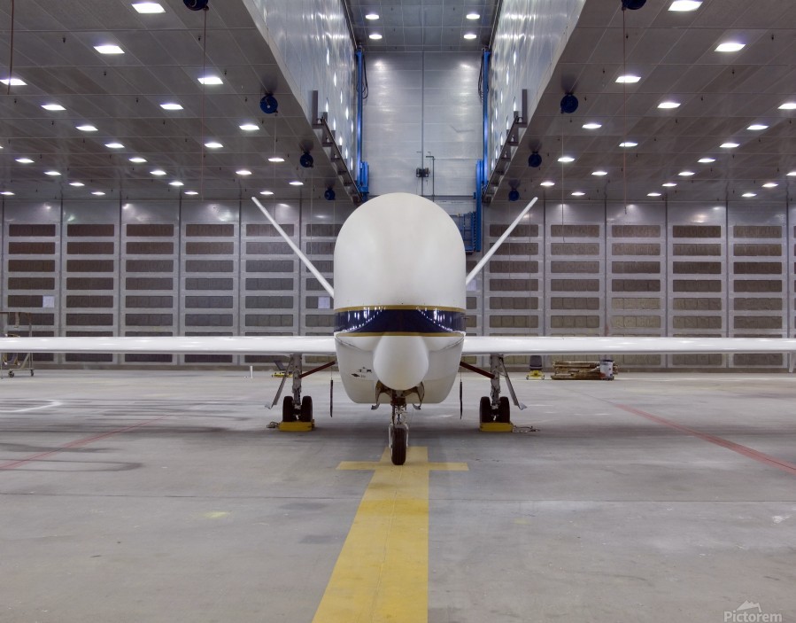 A front view of a Global Hawk unmanned aircraft. by StocktrekImages ...