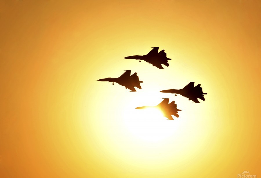 The Russian Knights display team perform high flying aerobatics. by ...