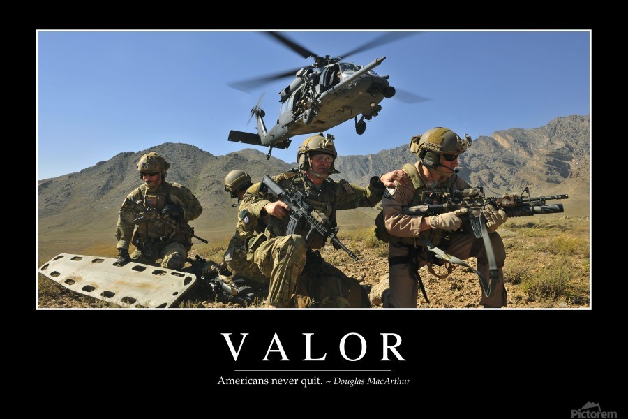 Valor: Inspirational Quote and Motivational Poster by StocktrekImages ...