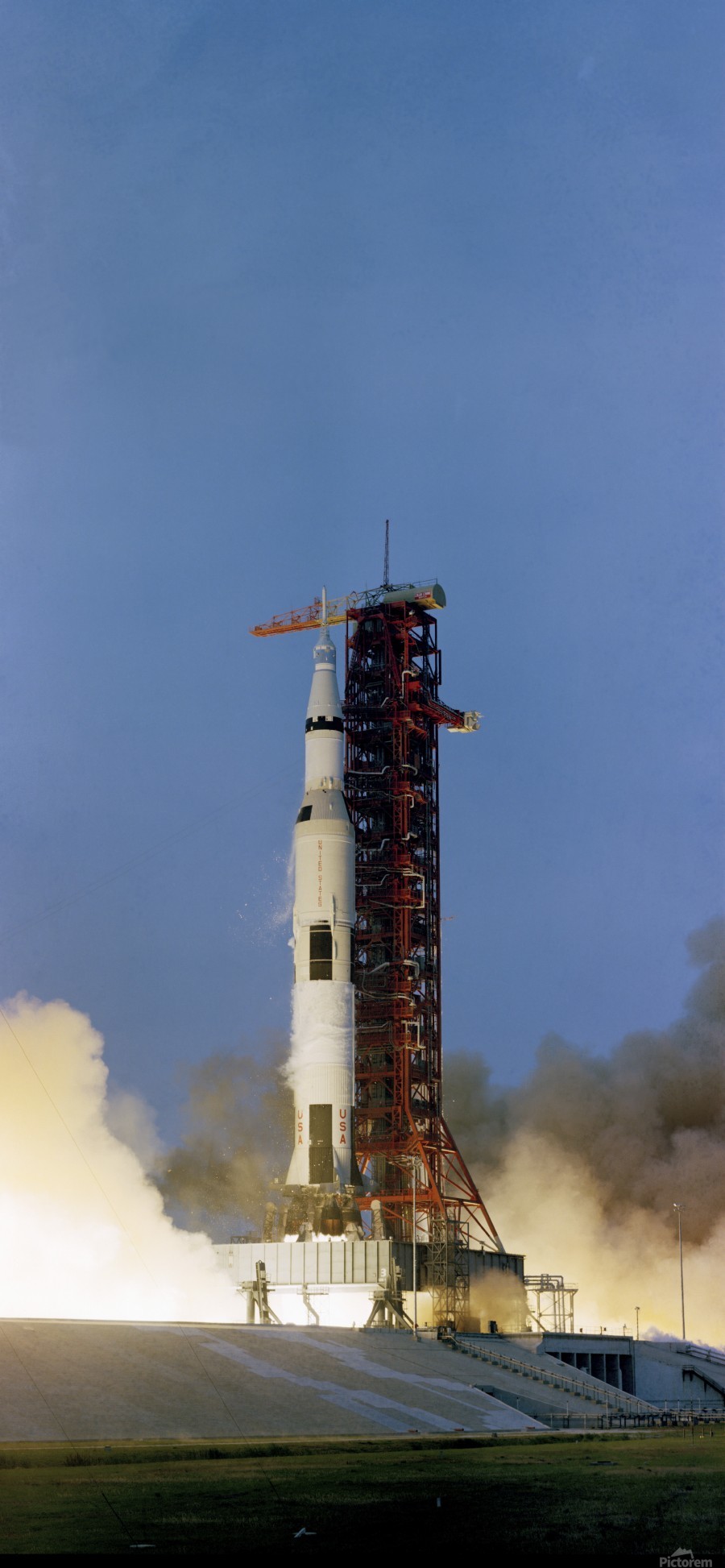 The Apollo 13 space vehicle is launched from Kennedy Space Center. by ...
