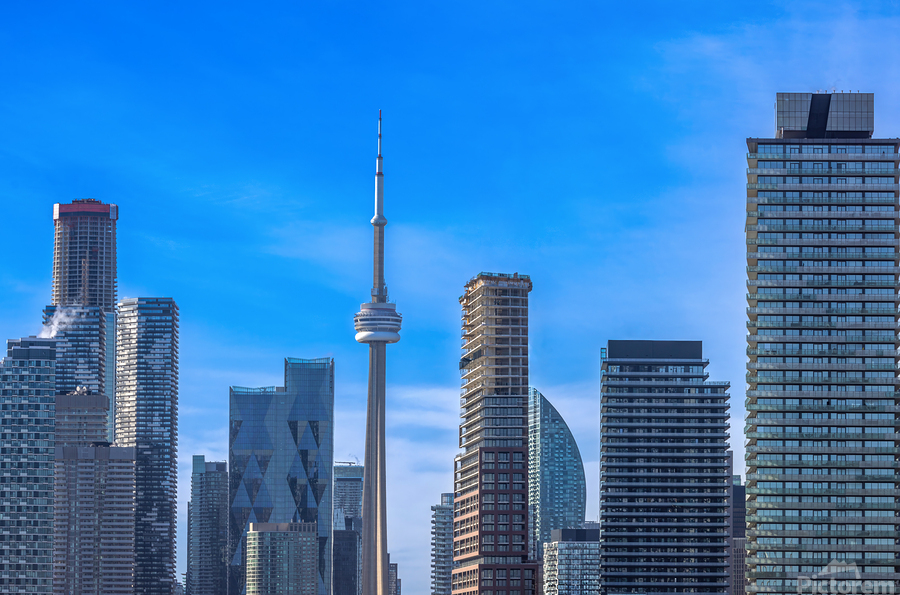 Scenic Toronto financial district skyline and modern architecture ...